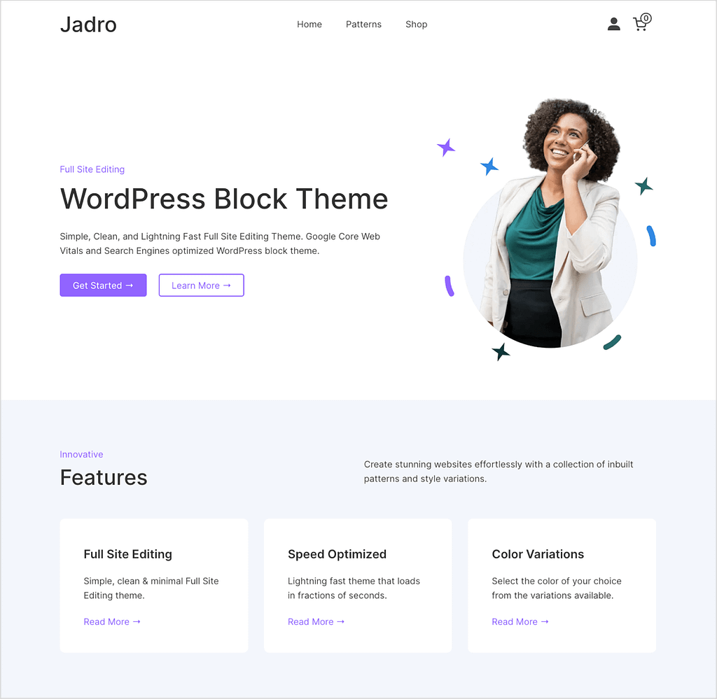 Jadro - Full Site Editing Theme