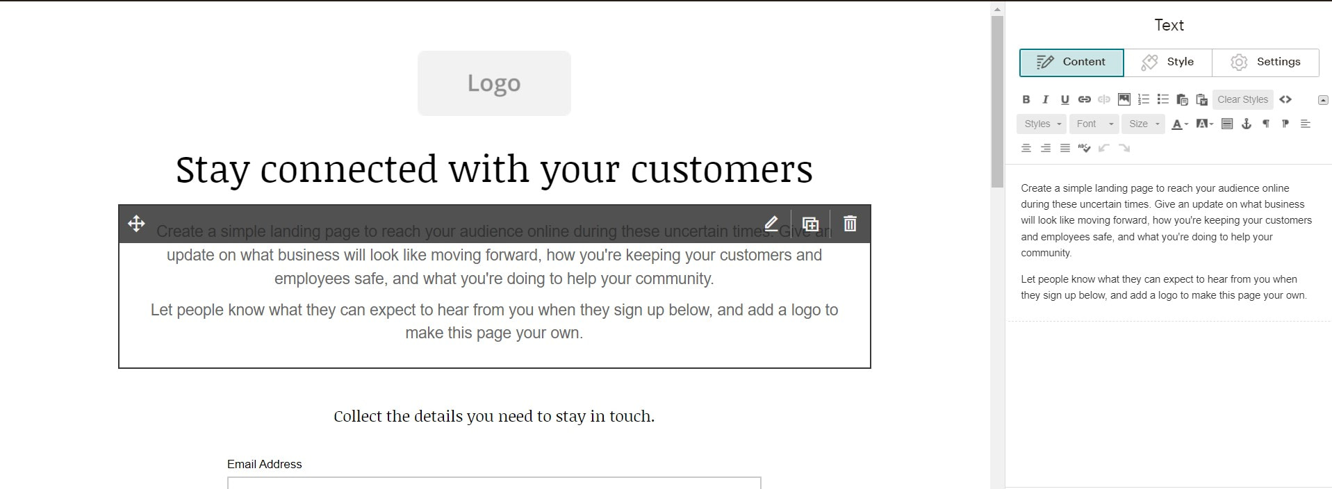 How to Create a Landing Page in Mailchimp