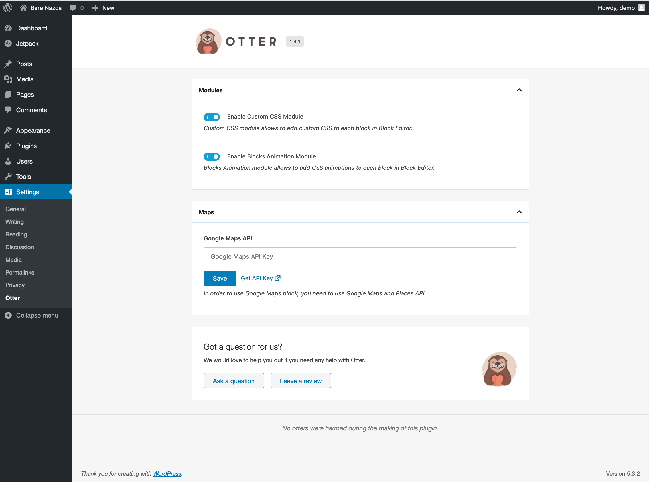 Making a "Plugin Options Page" With Gutenberg Components