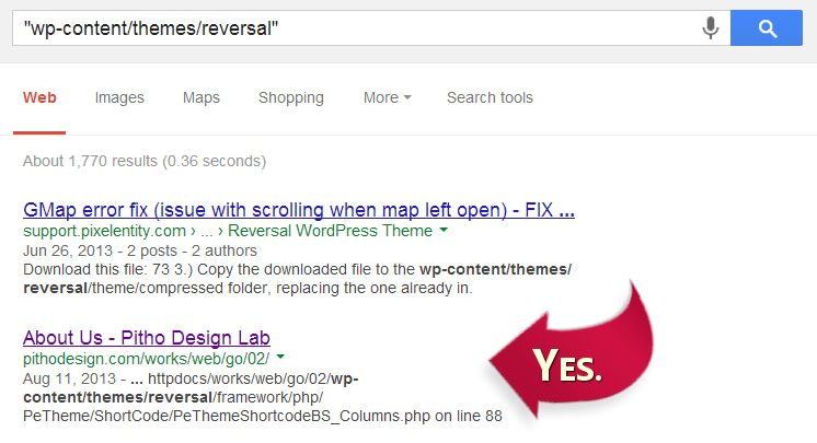 How to find live examples of just about any WordPress theme