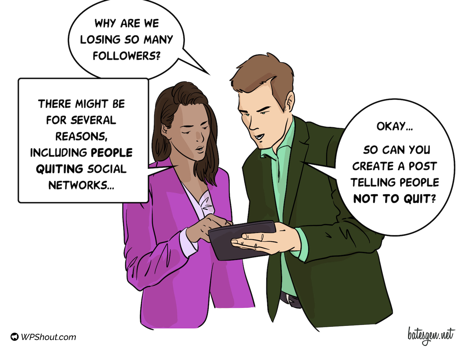 Social Media Comics - WPShout
