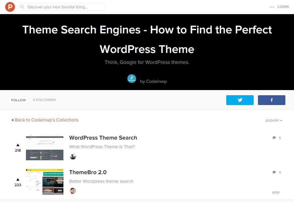 Product Hunt Collections for WordPress - The Ultimate List